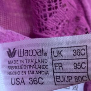 Wacoal | Intimates & Sleepwear | Wacoal Size 36c Purplepink Lace ...
